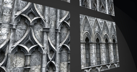 Second Life Marketplace - TGR - Stone - Gothic Column Walls Set A boxed